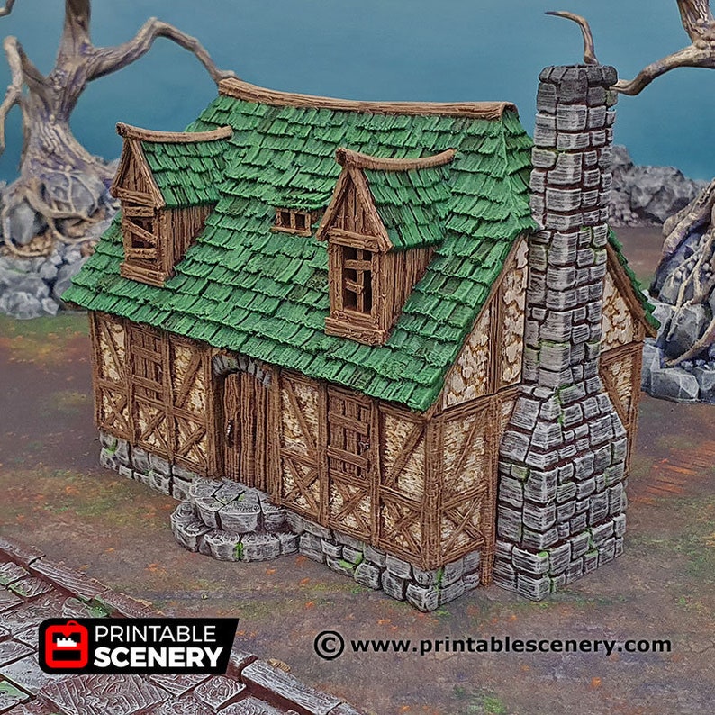 Shadowfey Normal Cottage House Dnd Miniature Terrain for Dungeons and ...