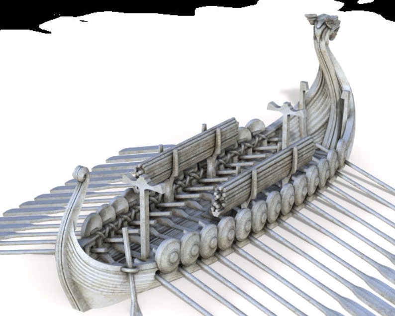 Dnd Terrain Viking Longship Ship - Dwarves, Elves and Demons | 28mm ...