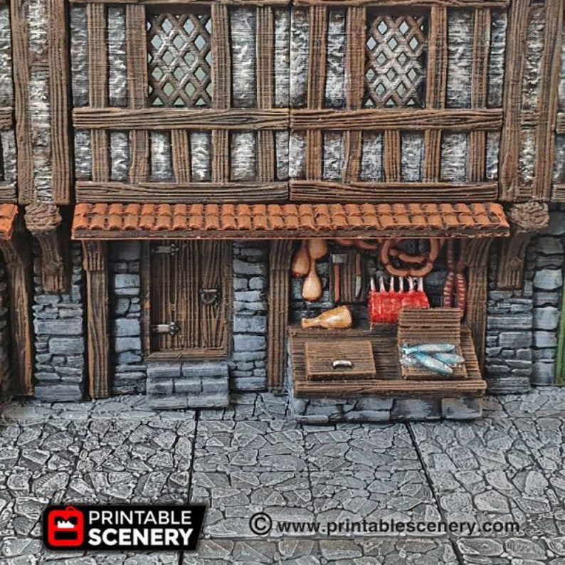 Town Shop Front Openlock Dungeon Tiles Dnd Miniature Terrain, Dungeons ...