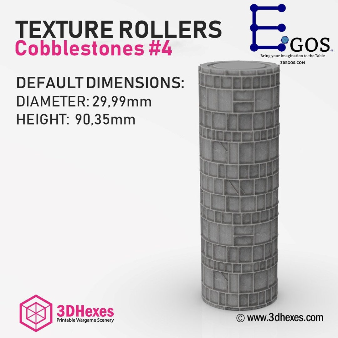 Cobblestone Texture Roller Ver.d, Rolling Pin, Battle Mat, Dnd Terrain ...
