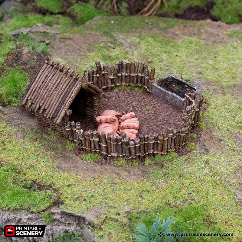 Hagglethorn Hollow the Pig Pen Dnd Miniature Terrain for Dungeons and ...