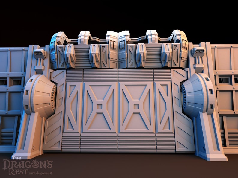 28mm Wargaming Defense Gate and Wall Terrain | Star Wars Legion ...