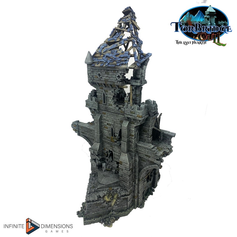 Torbridge Ruined Tower Bridge Set Dnd Miniature Terrain for Dungeons ...