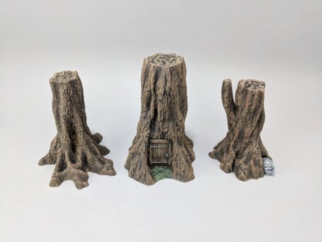 3 Forest Trees Dnd Miniature Terrain, Dungeons and Dragons, D&D ...