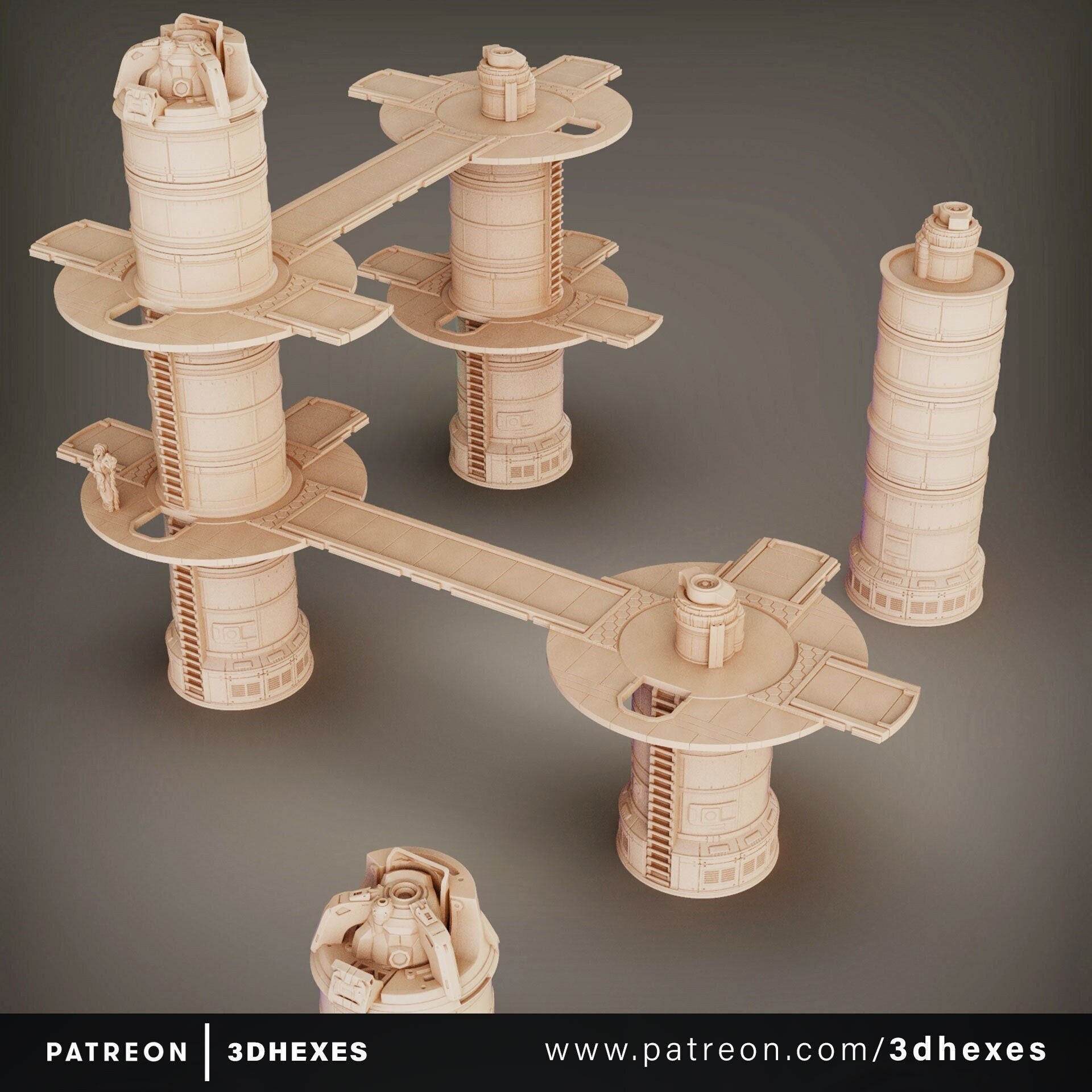 Modular Mecha Tower for 40k Dnd Miniature Terrain for Dungeons - Etsy