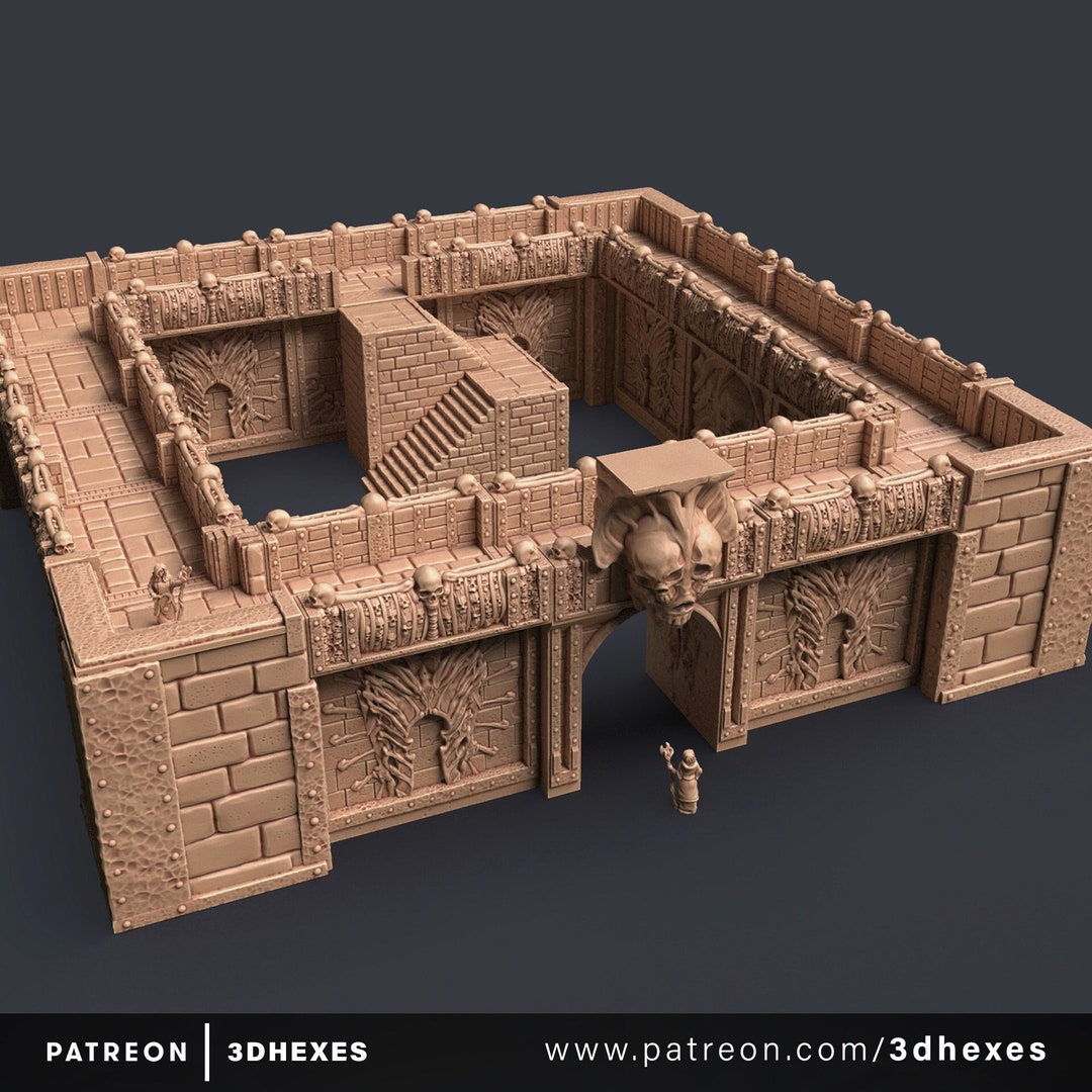 Bone Stronghold Dnd Miniature Terrain for Dungeons and Dragons, D&D, D ...