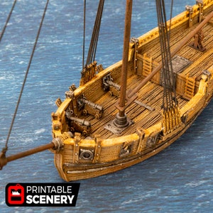 Sloop Ship Dnd Miniature Terrain for Dungeons and Dragons, D&D ...