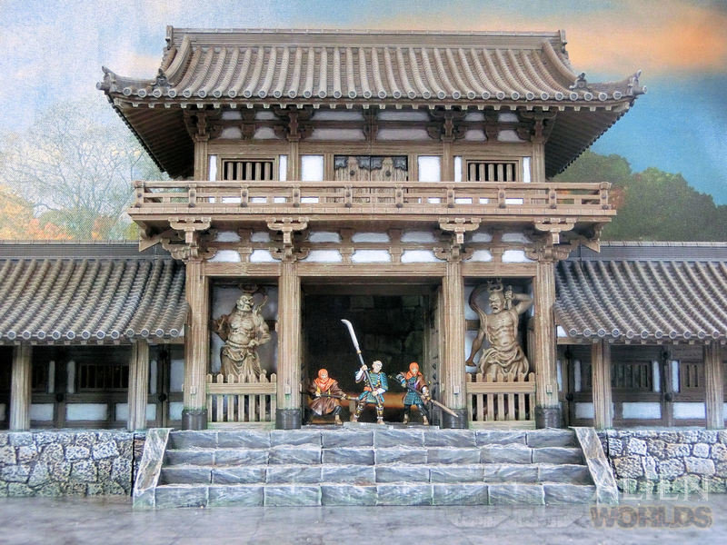 Japan Samurai Temple Outer Gate Set Dnd Miniature Wargaming - Etsy