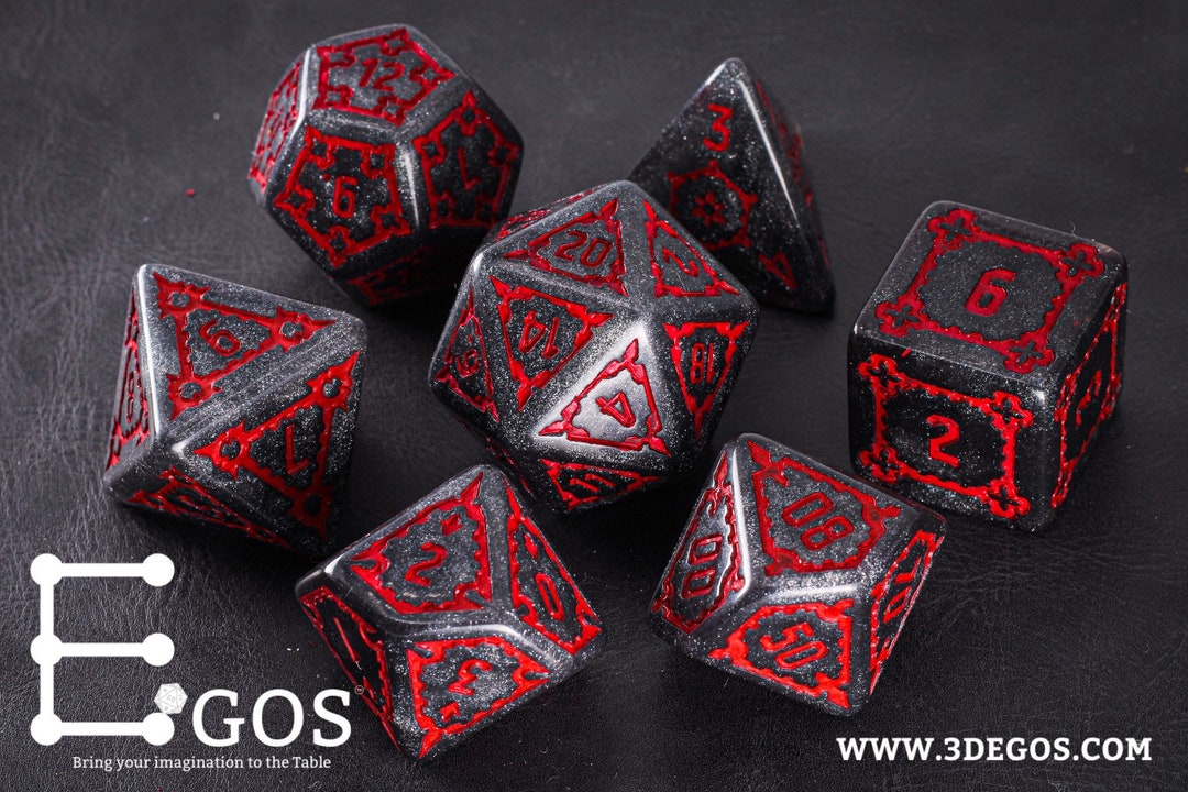 Flaming Evil Demon Giant Dice Dice Set for Dungeons and - Etsy
