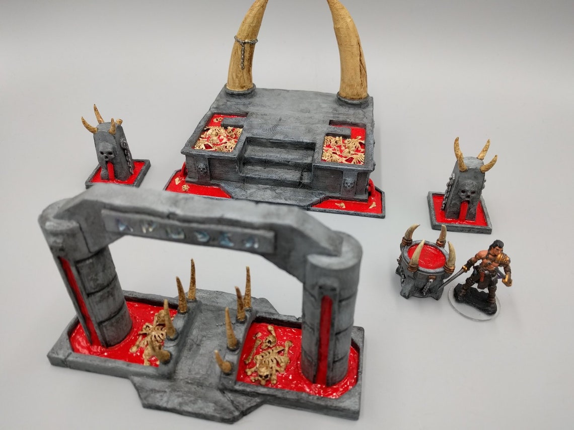 Evil Abyss Blood and Bone Dnd Miniature Terrain Dungeons and | Etsy