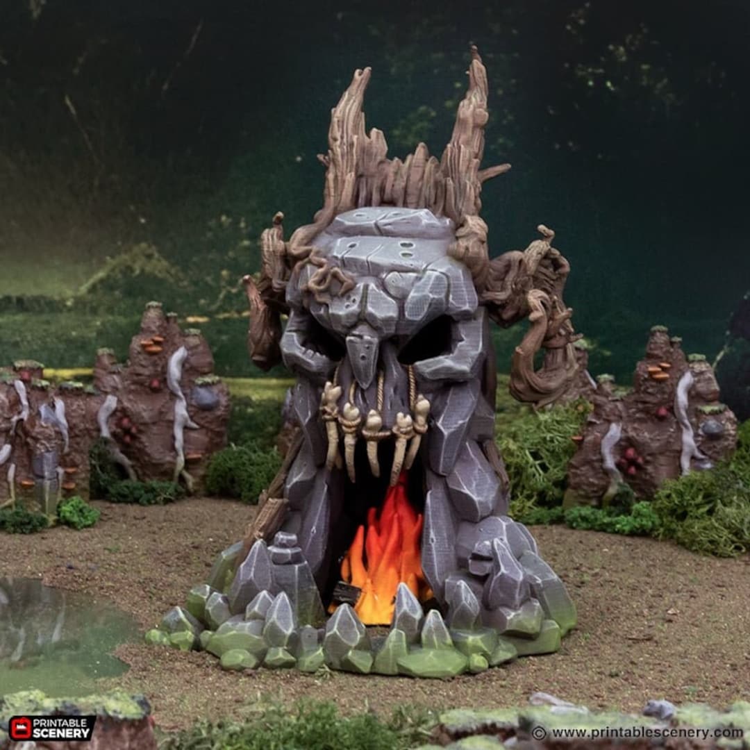 Gloaming Swampy Shrine of the Swamp Beast Set Dnd Miniature Terrain ...