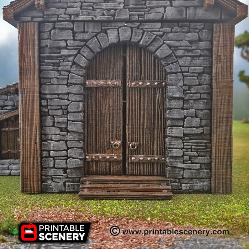 Stone Barn Tiles Dnd Miniature Terrain Dungeons and Dragons - Etsy