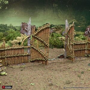 Gloaming Swampy Bamboo Barricades Set Dnd Miniature Terrain, Dungeons ...