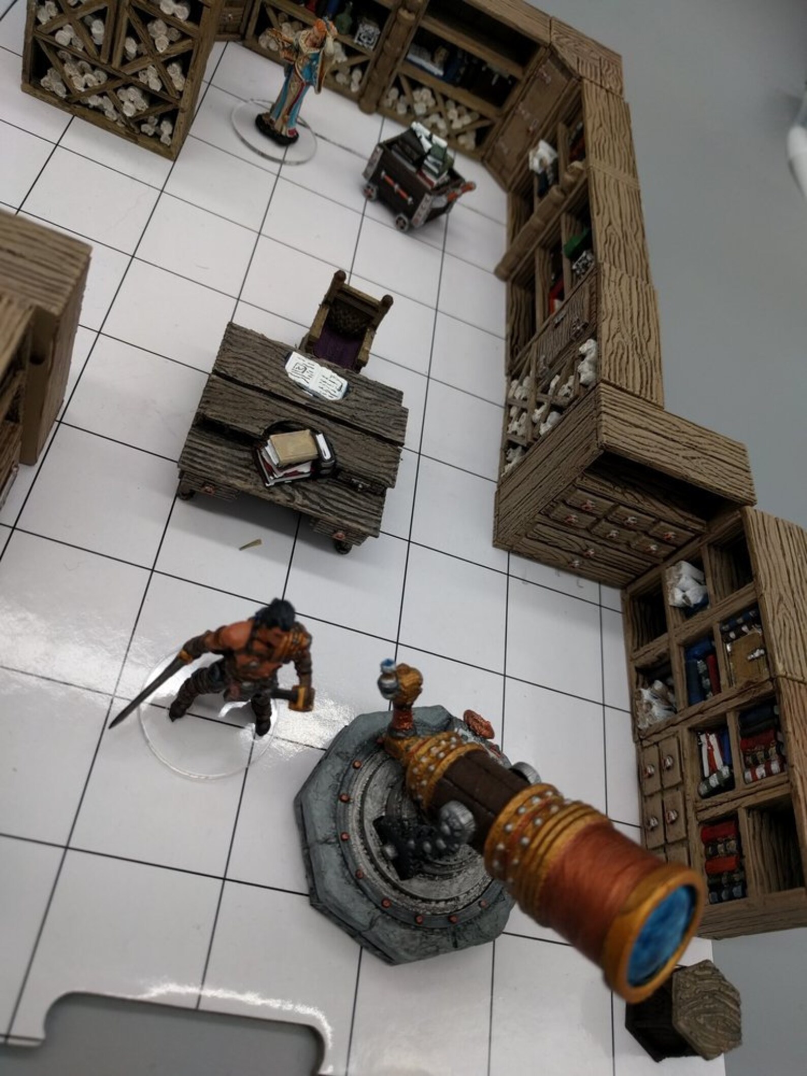 Library Modular Shelves Furniture Dnd Miniature Terrain - Etsy