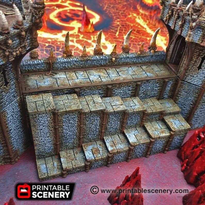 Dnd Terrain Demon Doom Ramparts Dnd D&D 28mm Miniature - Etsy Australia