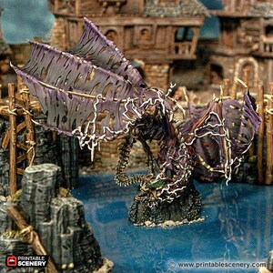 Swamp Dragon Awakes and Prisoners Miniature Set Dnd Terrain, Dungeons ...