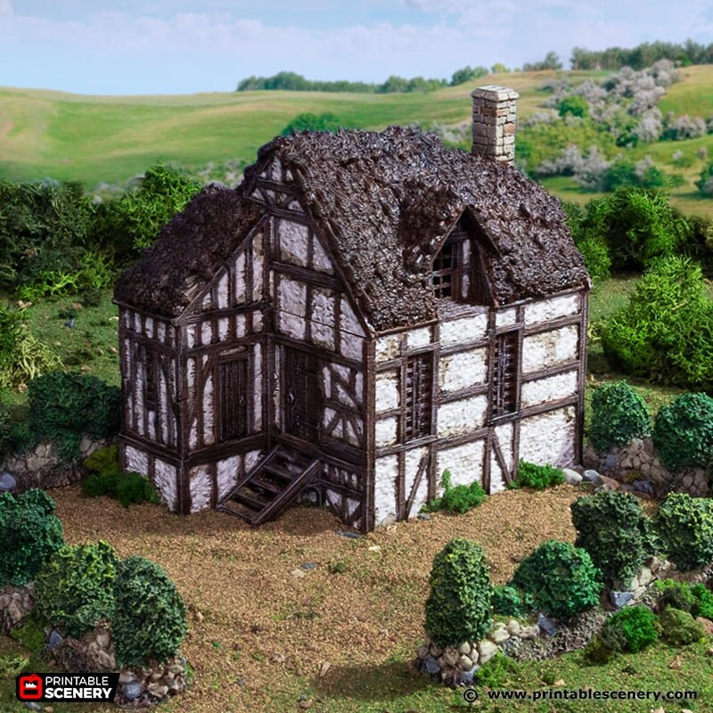 Wattle and Daub Barlyway Cottage Dnd Terrain for Dungeons and - Etsy