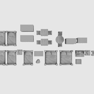 Tavern Furniture Set Dnd Miniature Terrain, Dungeons and Dragons, D&D ...