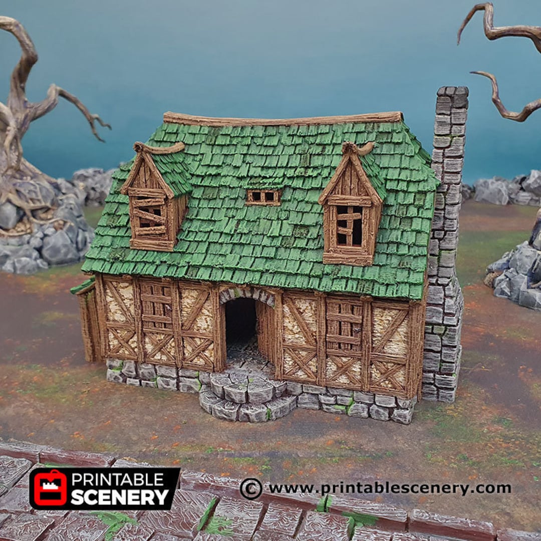 Shadowfey Normal Cottage House Dnd Miniature Terrain for Dungeons and ...