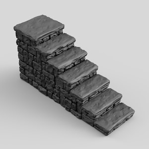 Dungeon Single Stair Case Dnd Dragonlock Tiles Terrain for Dungeons and ...