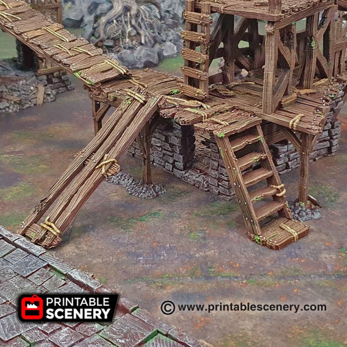 Gangways Stairs and Ladders Dnd Miniature Terrain for - Etsy