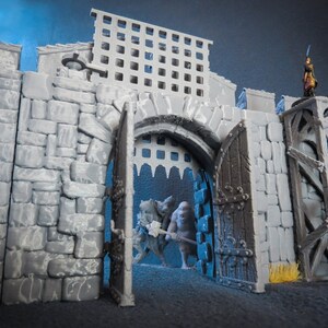 15mm 28mm 32mm Dnd Miniature Terrain City Walls and Gates | D&D ...