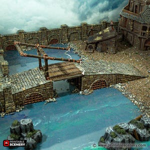 Port Lifting Bridge Dnd Terrain, Dungeons and Dragons Terrain, Cities ...