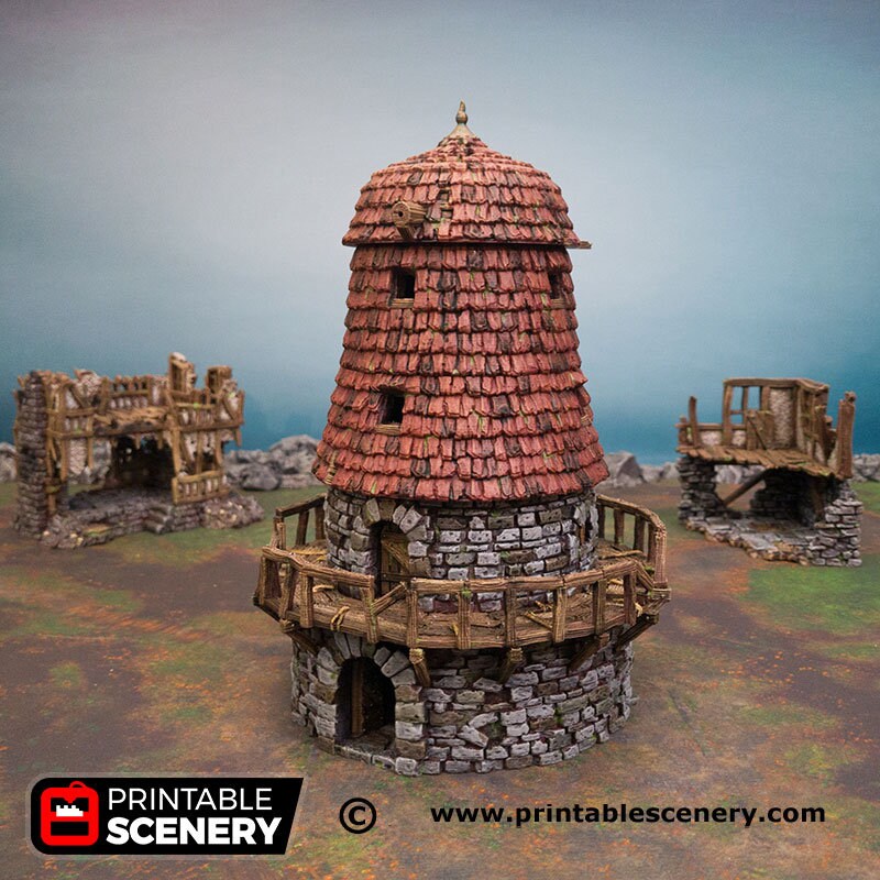 Shadowfey Haunted Windmill Dnd Miniature Terrain for Dungeons - Etsy