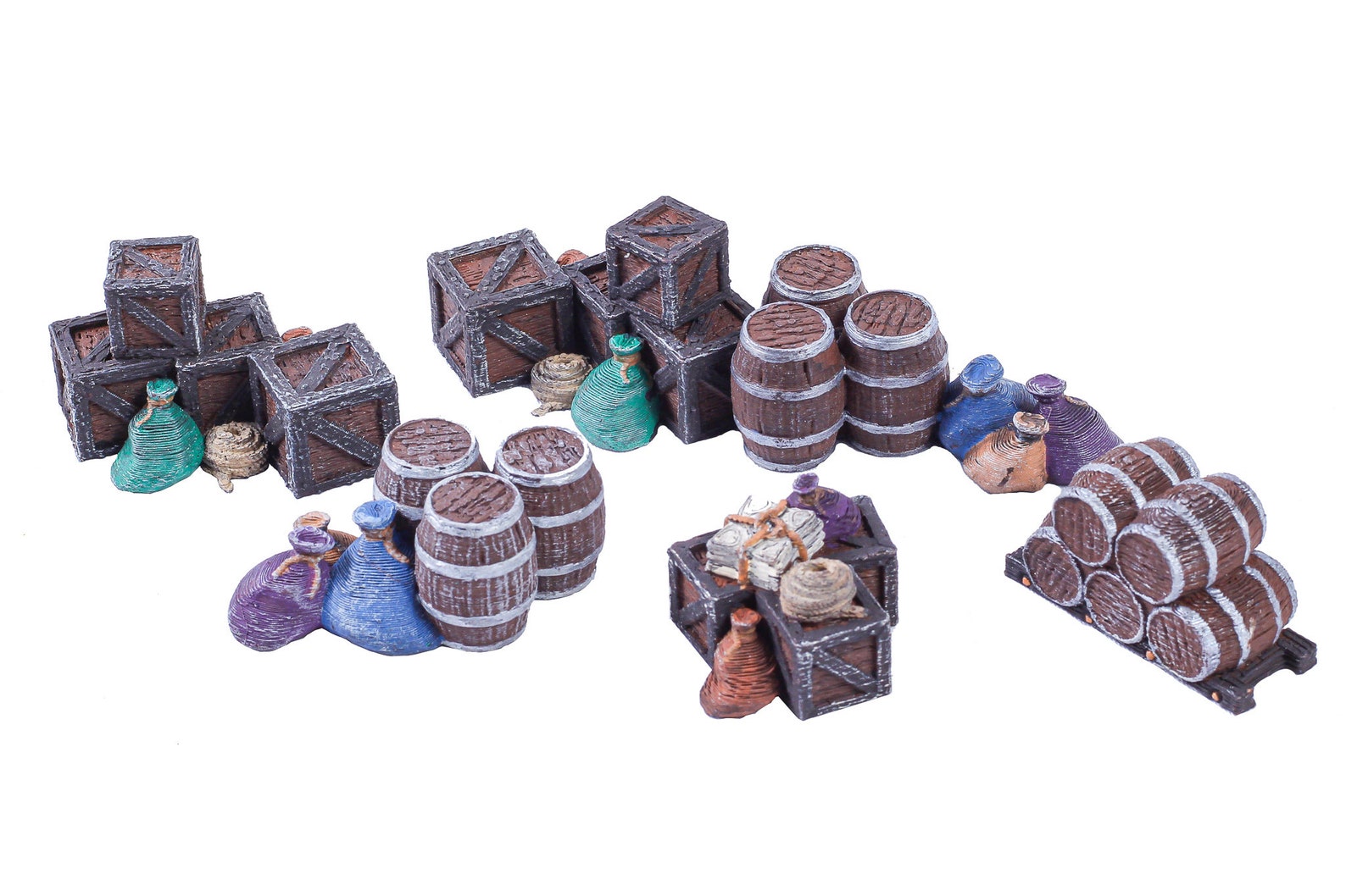 Painted Cargo Piles Dnd Miniature Terrain Dungeons and - Etsy