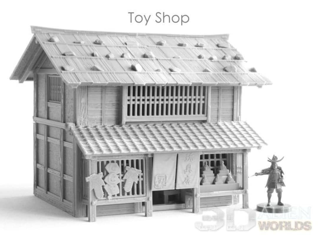 Japan Samurai Toy Shop Set Dnd Miniature Wargaming Terrain for Dungeons ...
