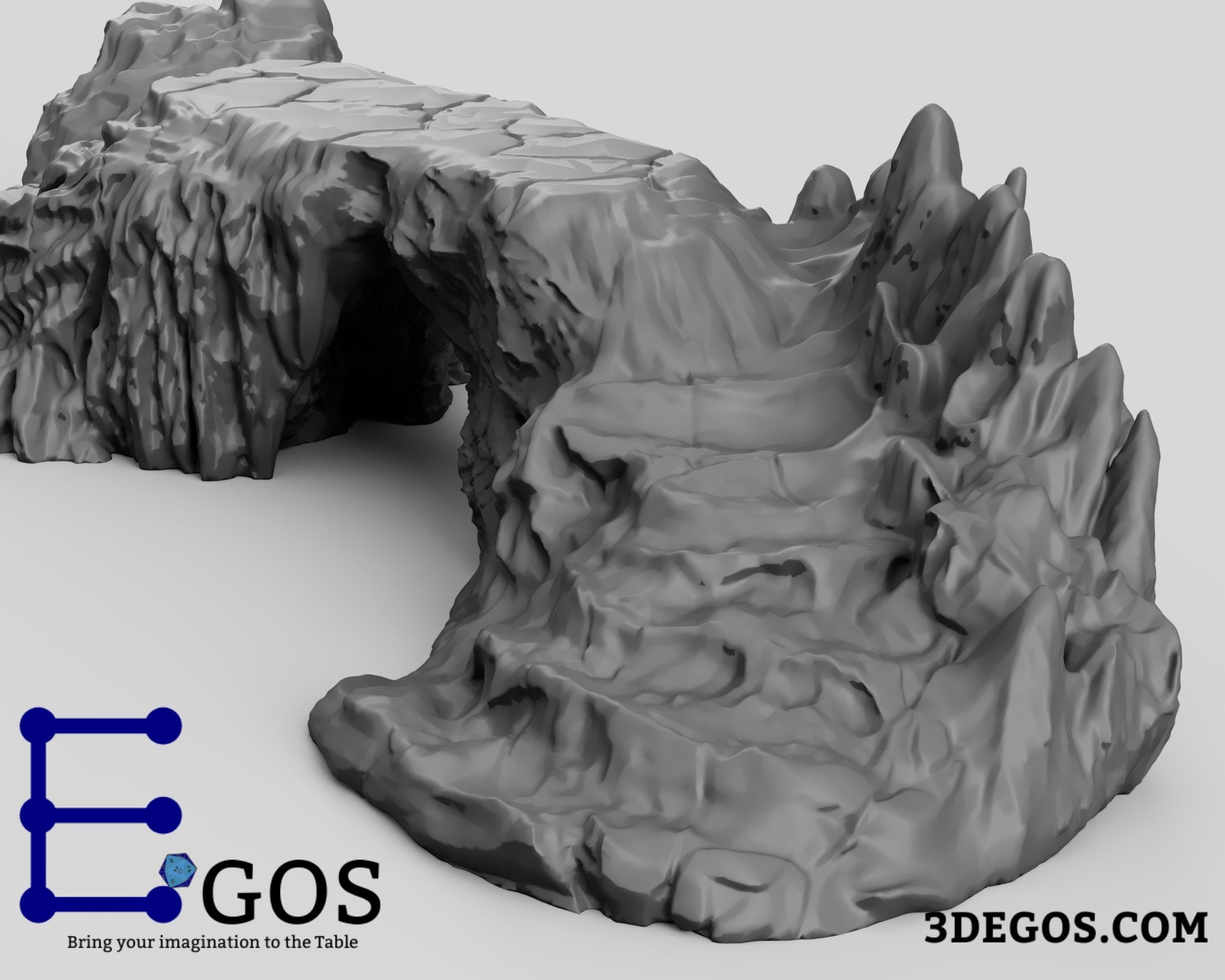 Wintertide Snowy Cavern Bridge Dnd Terrain Miniature for - Etsy