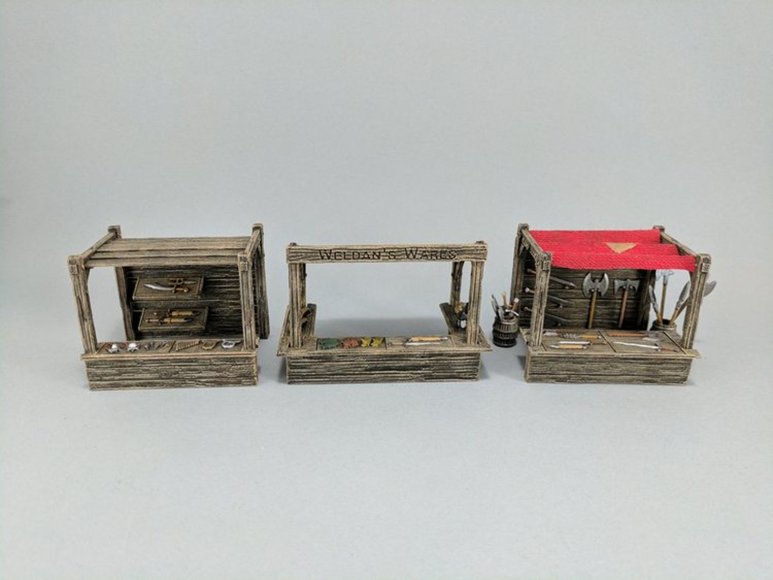 Hero's Hoard Market Stalls Dnd Miniature Terrain - Etsy