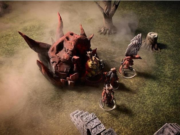 Entrance to Hell DnD Miniature Terrain Dungeons and Dragons | Etsy