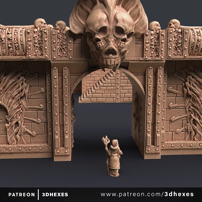 Bone Stronghold Dnd Miniature Terrain for Dungeons and - Etsy
