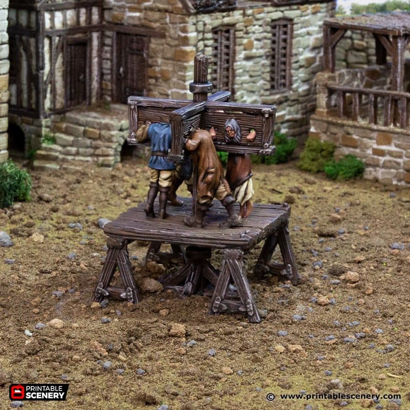 Medieval Stocks and Pillory Dnd Terrain for Dungeons and - Etsy