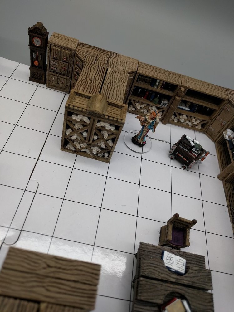 Library Modular Shelves Furniture Dnd Miniature Terrain | Dungeons and ...