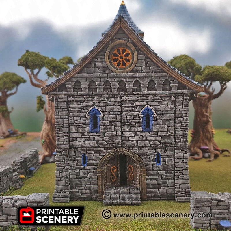 Chapel Church Modular Tiles Dnd Miniature Terrain, Dungeons and Dragons ...