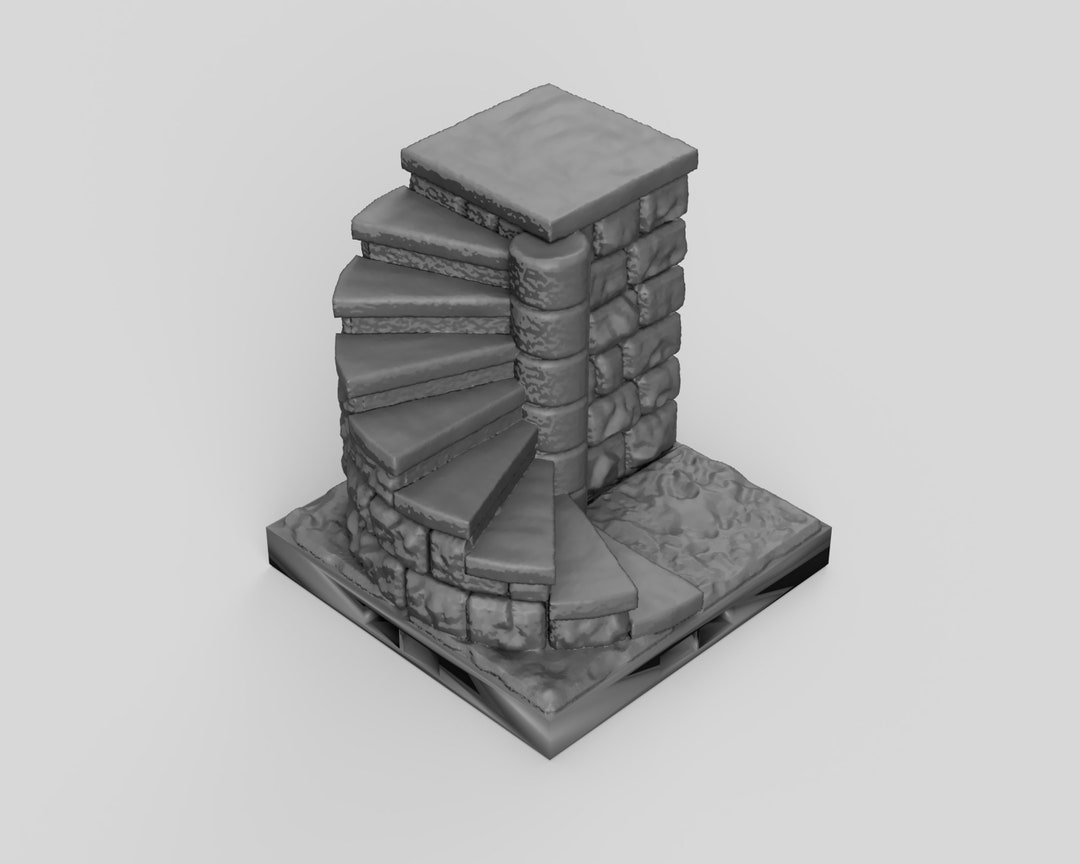 Dungeon Round Spiral Stair Wall Dnd Dragonlock Tiles Terrain for ...