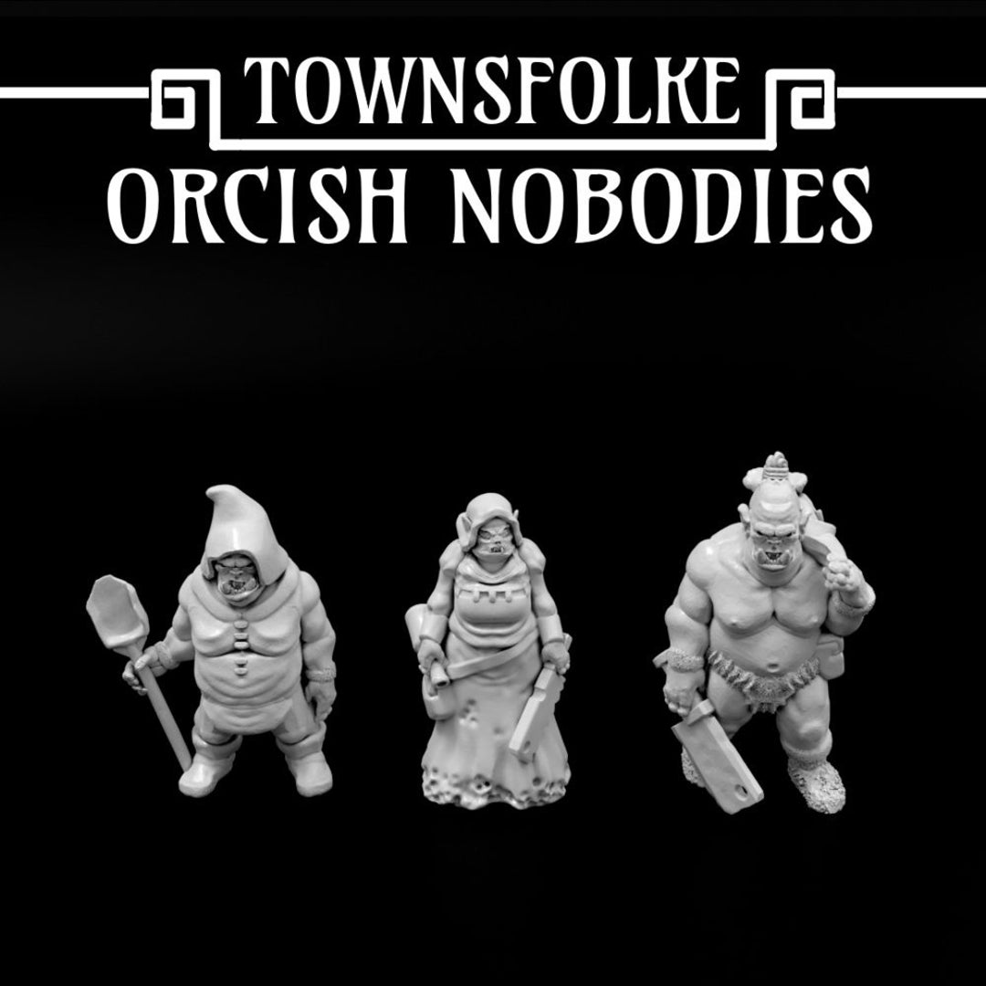 28mm | 32mm Orc Dnd Miniature Pathfinder Miniature | Orc Butcher Orc ...