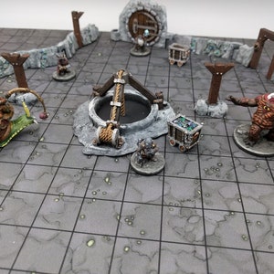 Ore Mines Cavern Walls Set Dnd Miniature Terrain for Dungeons and ...