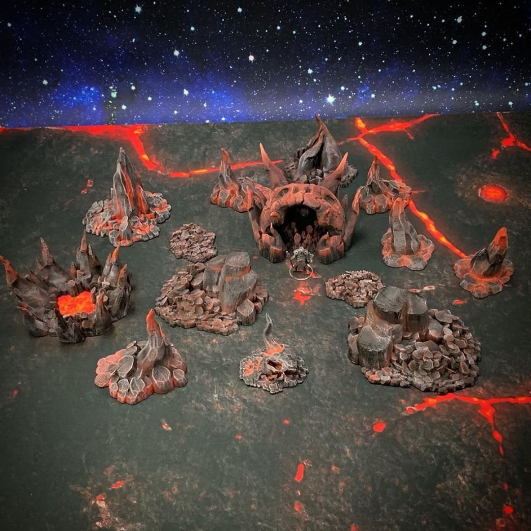 Hell Rock Set Dnd Miniature Terrain, Dungeons and Dragons, D&D ...