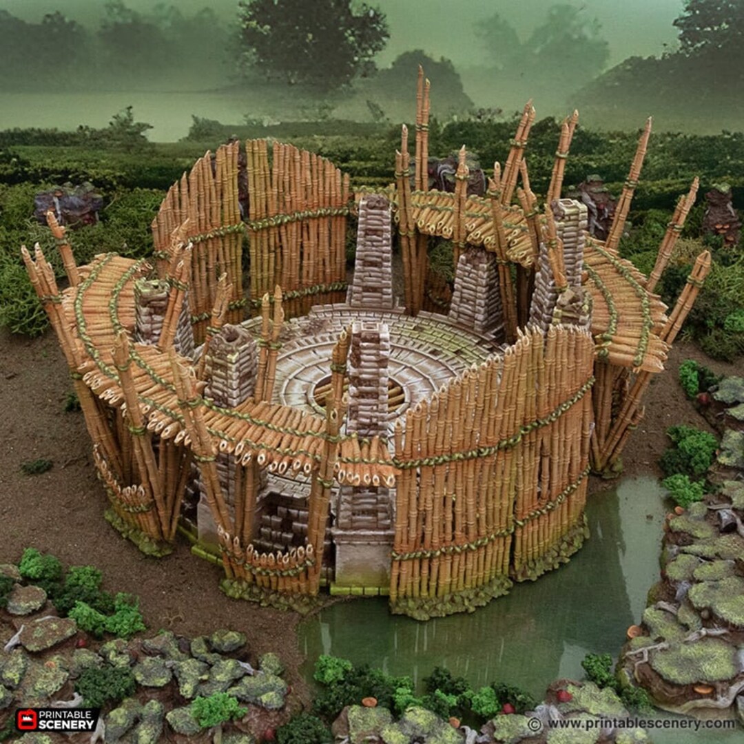 Gloaming Swamp Bamboo Arena Dnd Miniature Terrain, Dungeons and Dragons ...