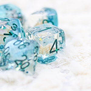 Seashell of Blue Ocean Dice Set for Dungeons and Dragons D&D - Etsy