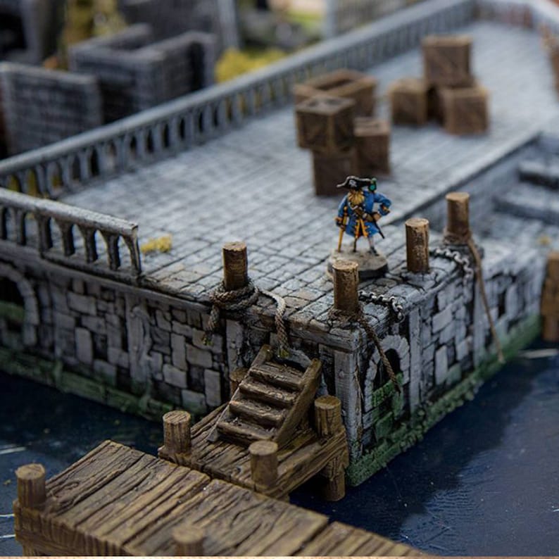 Winterdale Ship Dock Dnd Miniature Terrain for Dungeons and Dragons, D ...