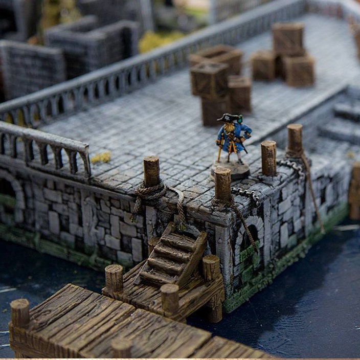 Winterdale Ship Dock Dnd Miniature Terrain for Dungeons and | Etsy
