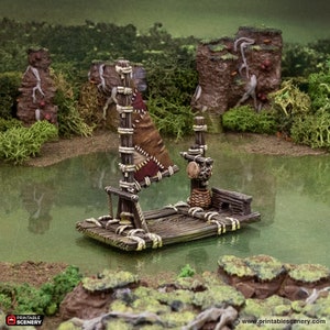 Gloaming Swamp Boats Set Dnd Miniature Terrain, Dungeons and Dragons ...