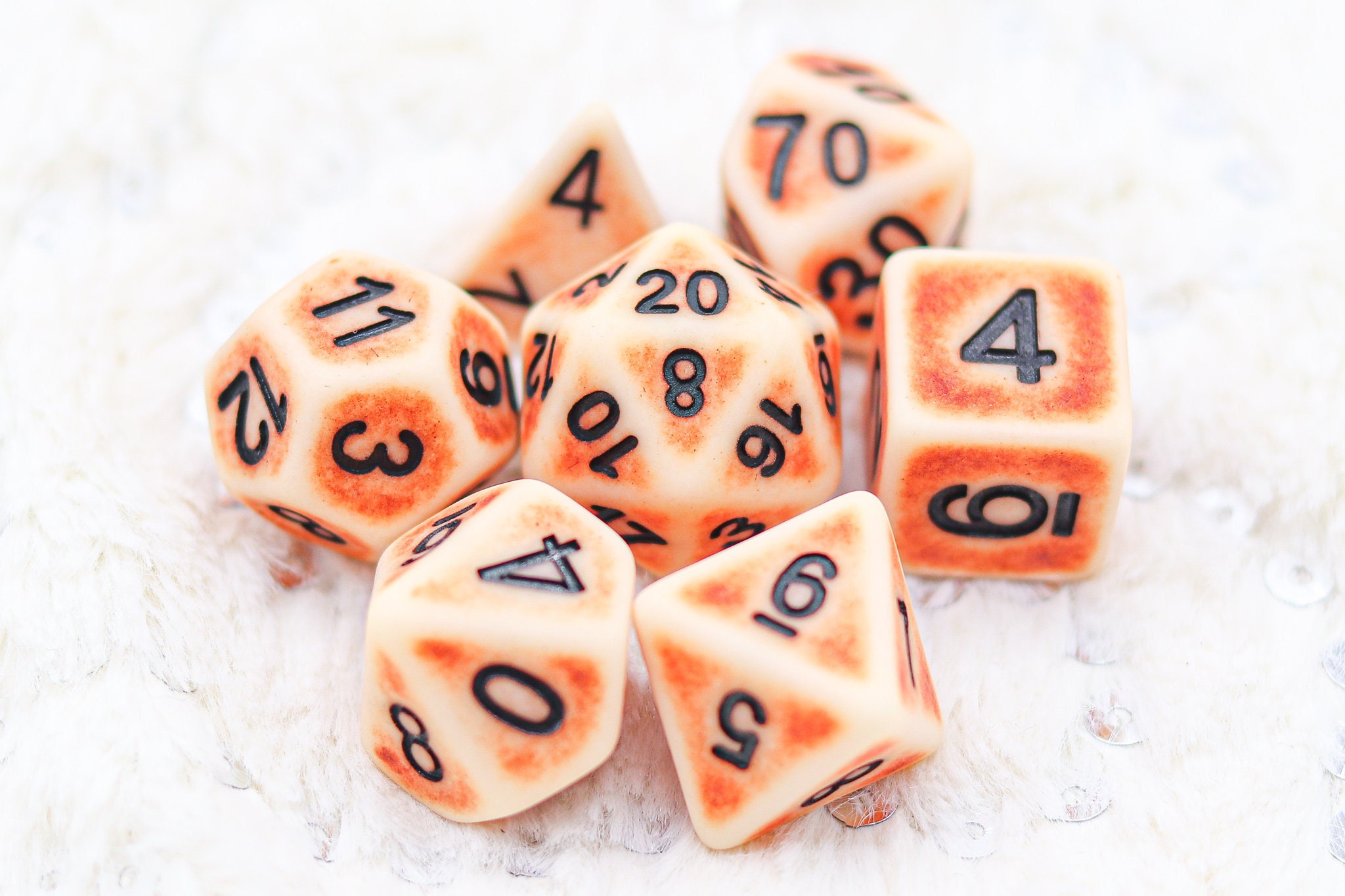 Bone of Skeleton Dnd Dice Set for Dungeons and Dragons D&D | Etsy