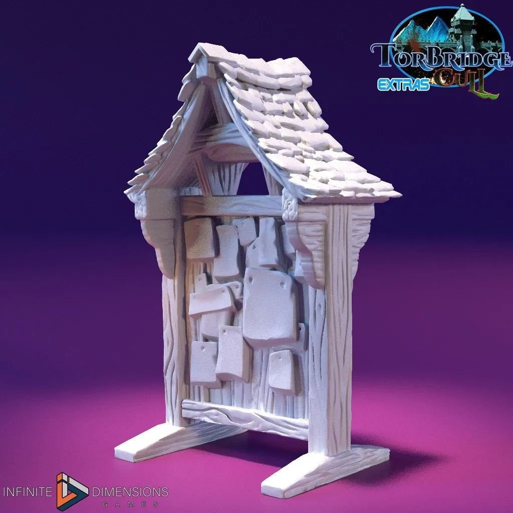 Torbridge Cull Message Kiosk / Quest Board Dnd Miniature - Etsy