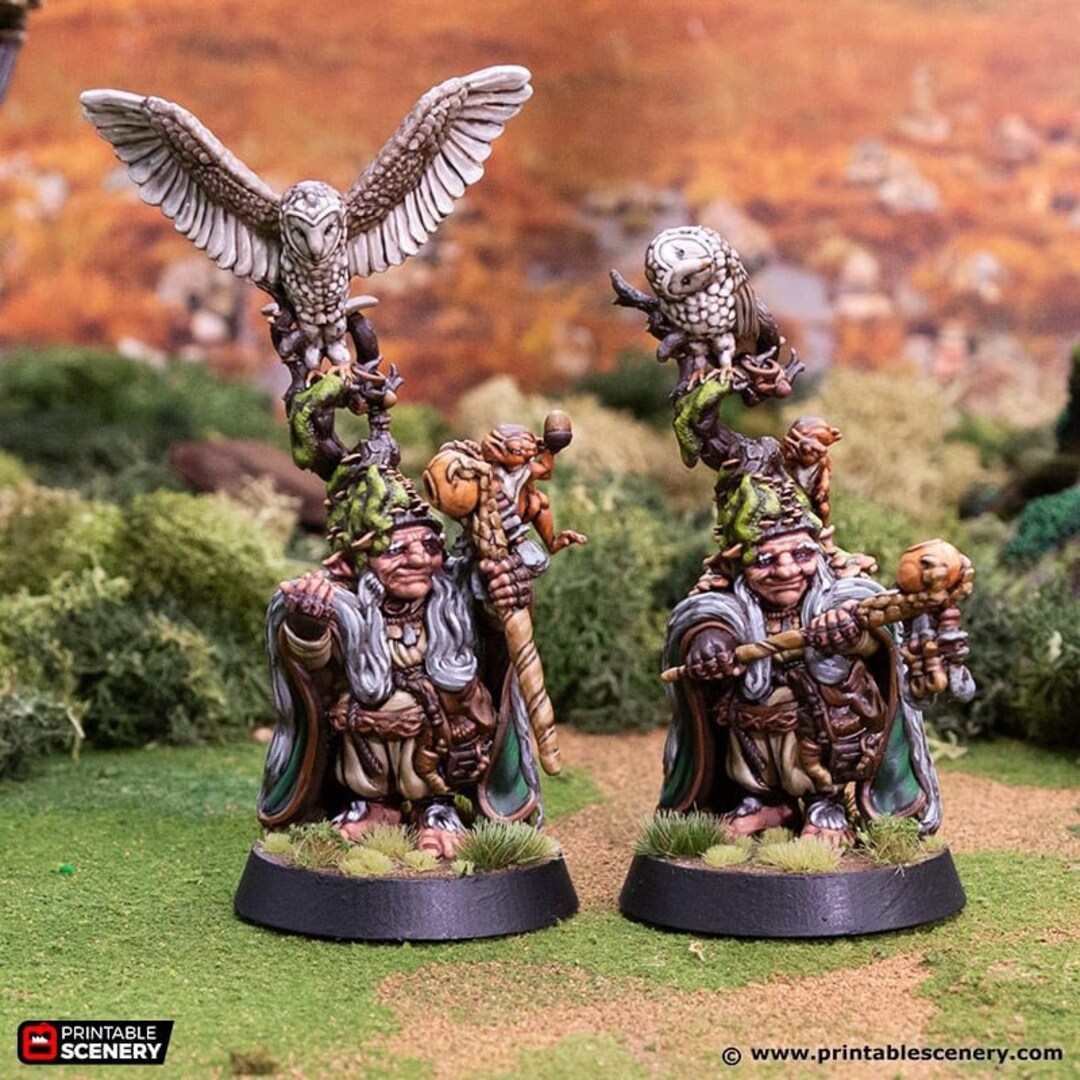 Druid Dwarf Dnd Miniature Terrain Set, Resin Miniature, Dungeons and ...