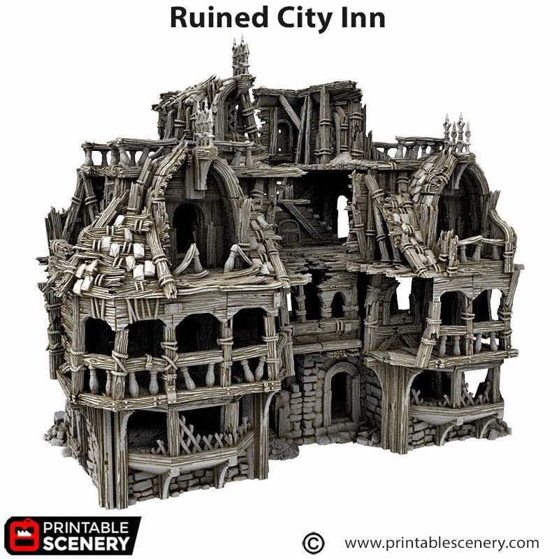 Ramshackle Ruined City Inn Building Dnd Terrain, Dungeons and Dragons ...